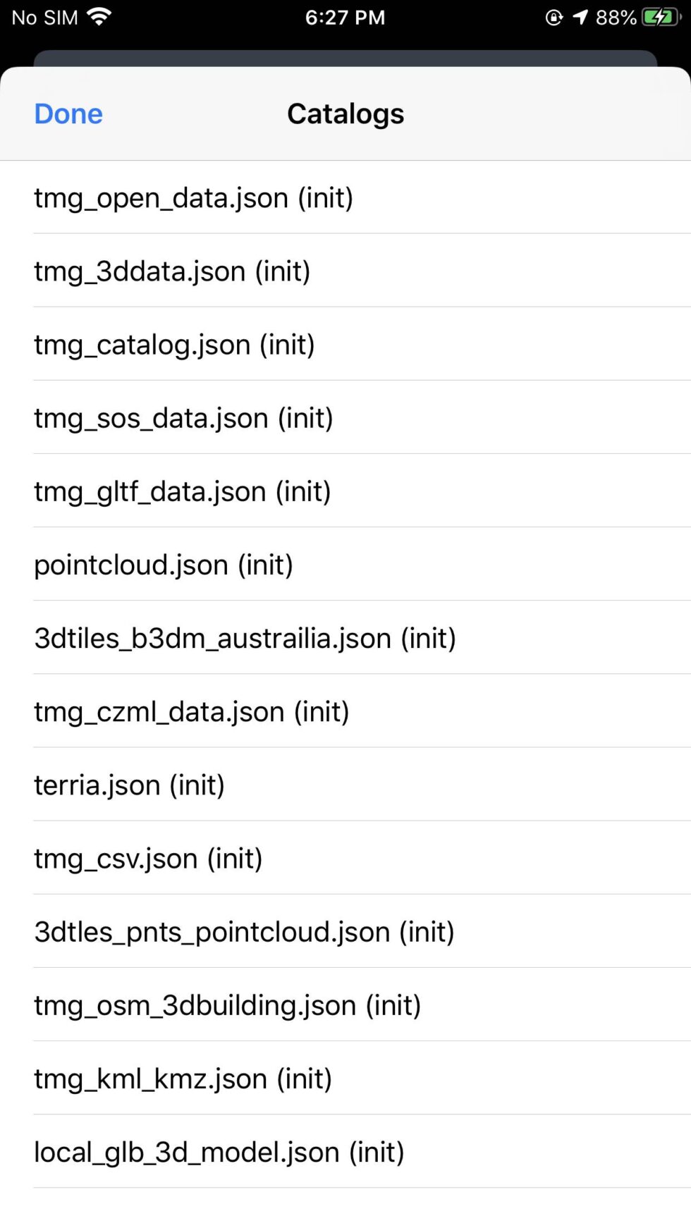 Load JSON Catalog | Earth Explorer 3D Map App